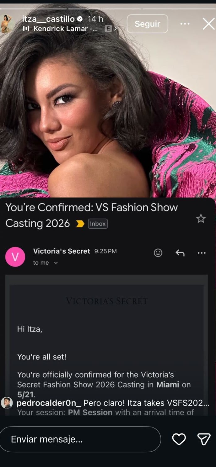 Itza Castillo rumbo al casting oficial de Victoria Secret